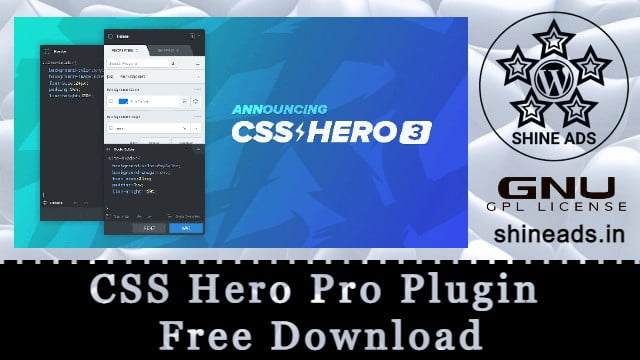 CSS Hero Pro Plugin Free Download v5.1.0 CSS Hero Pro Plugin Free Download v5.1.0